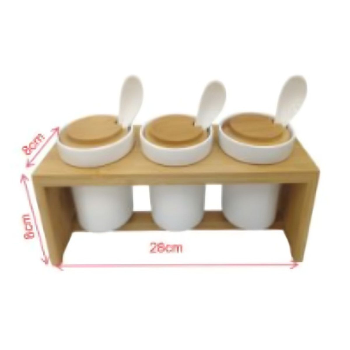GENERICO Set Tarros de Condimentos con Base y Cucharas Organizador de ...