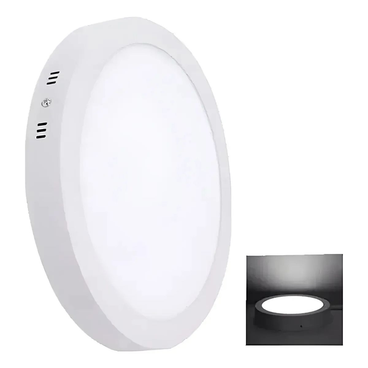 GENERICO Foco Led Panel Redondo Sobrepuesto 24w Fríof026 Blanco ...