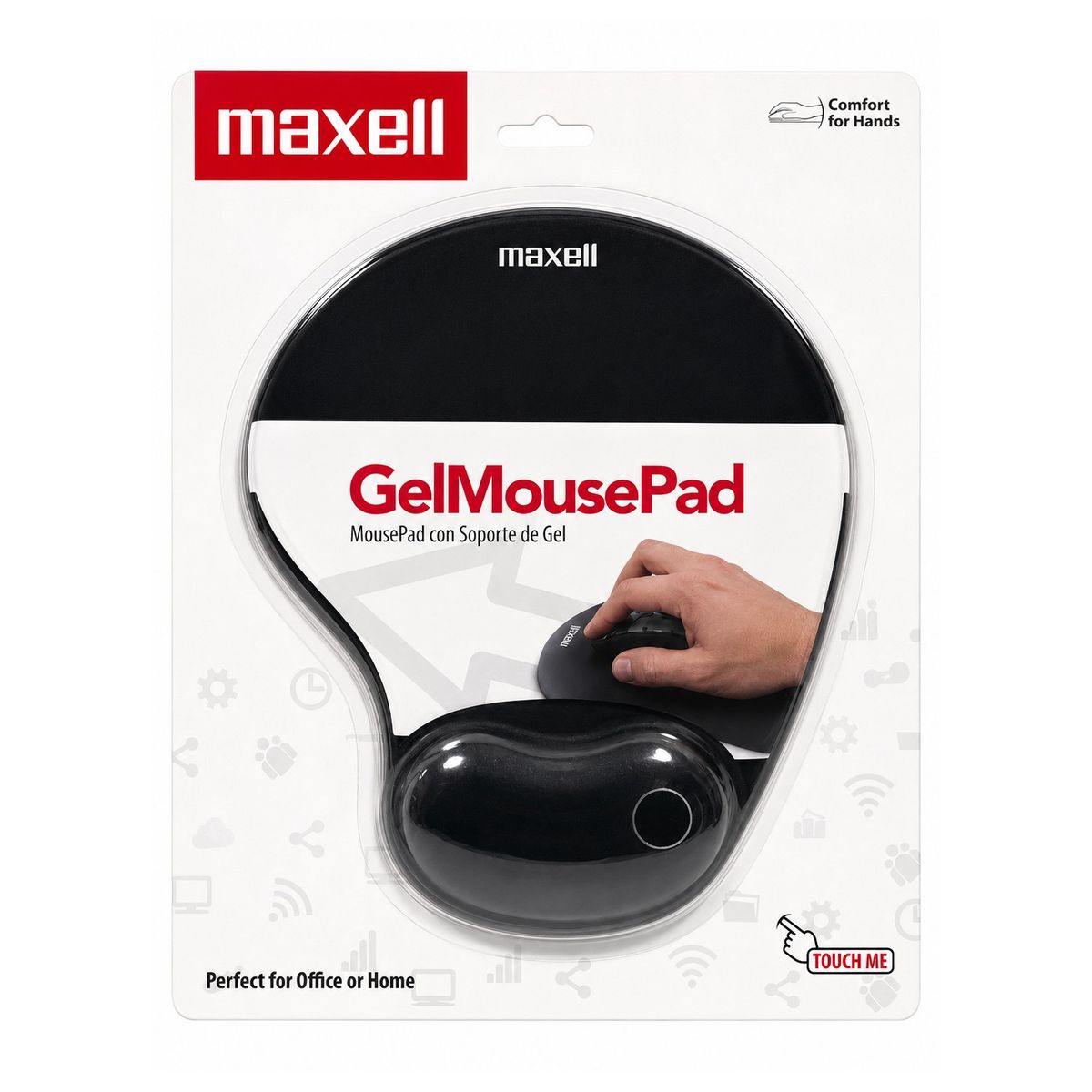 MAXELL Mouse Pad Con Apoya Muñeca Gel Maxell GMP-1 Negro | Falabella Chile