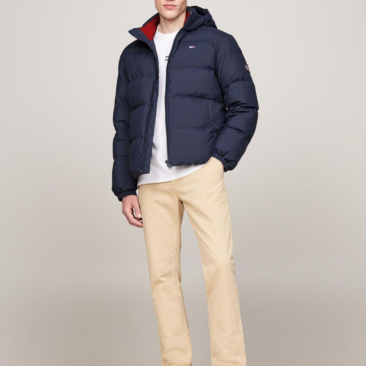TOMMY HILFIGER Parka Essential Acolchada Con Gorro Azul Tommy Jeans ...