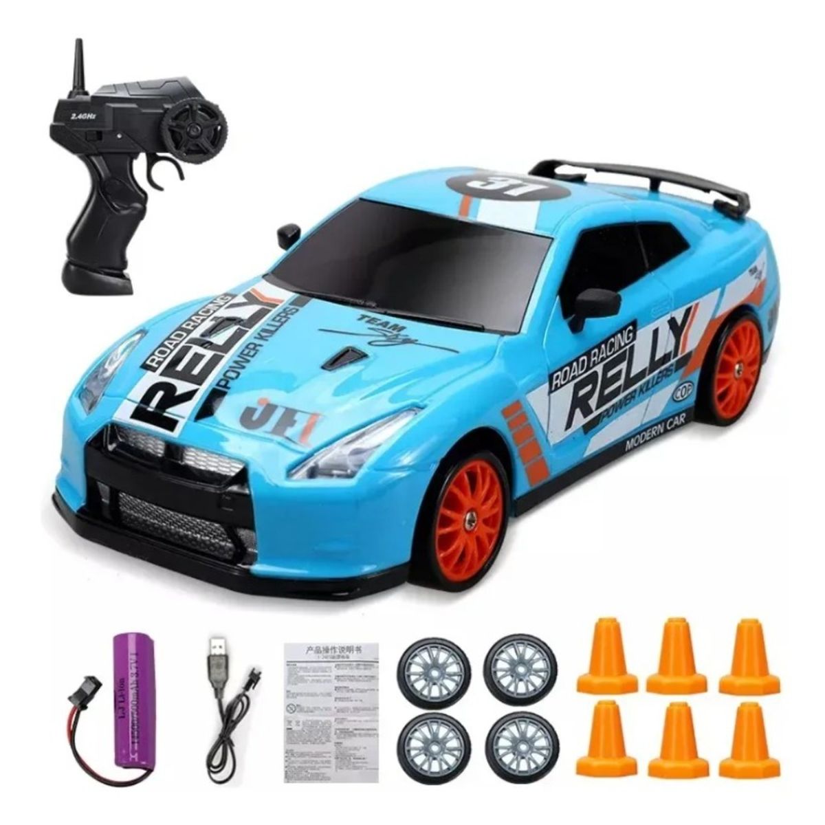 GIOIO RC Drift 2.4G 4WD Coche Verde Azul | Falabella Chile