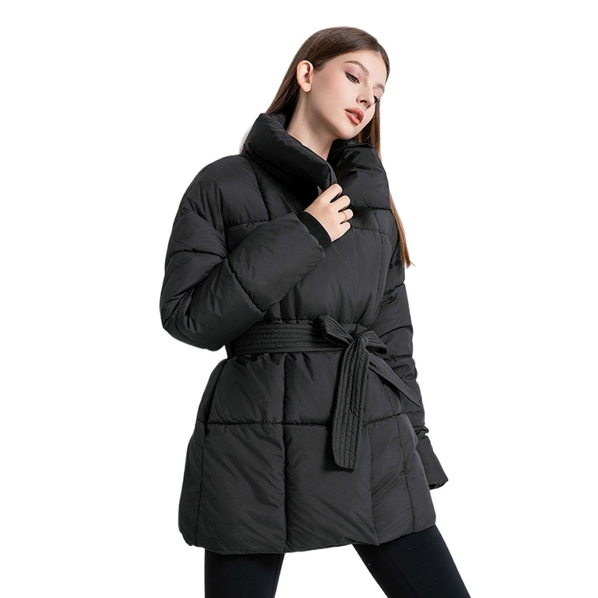 TIOZONEY Parka Manga Larga Mujer - Negro | Falabella Chile