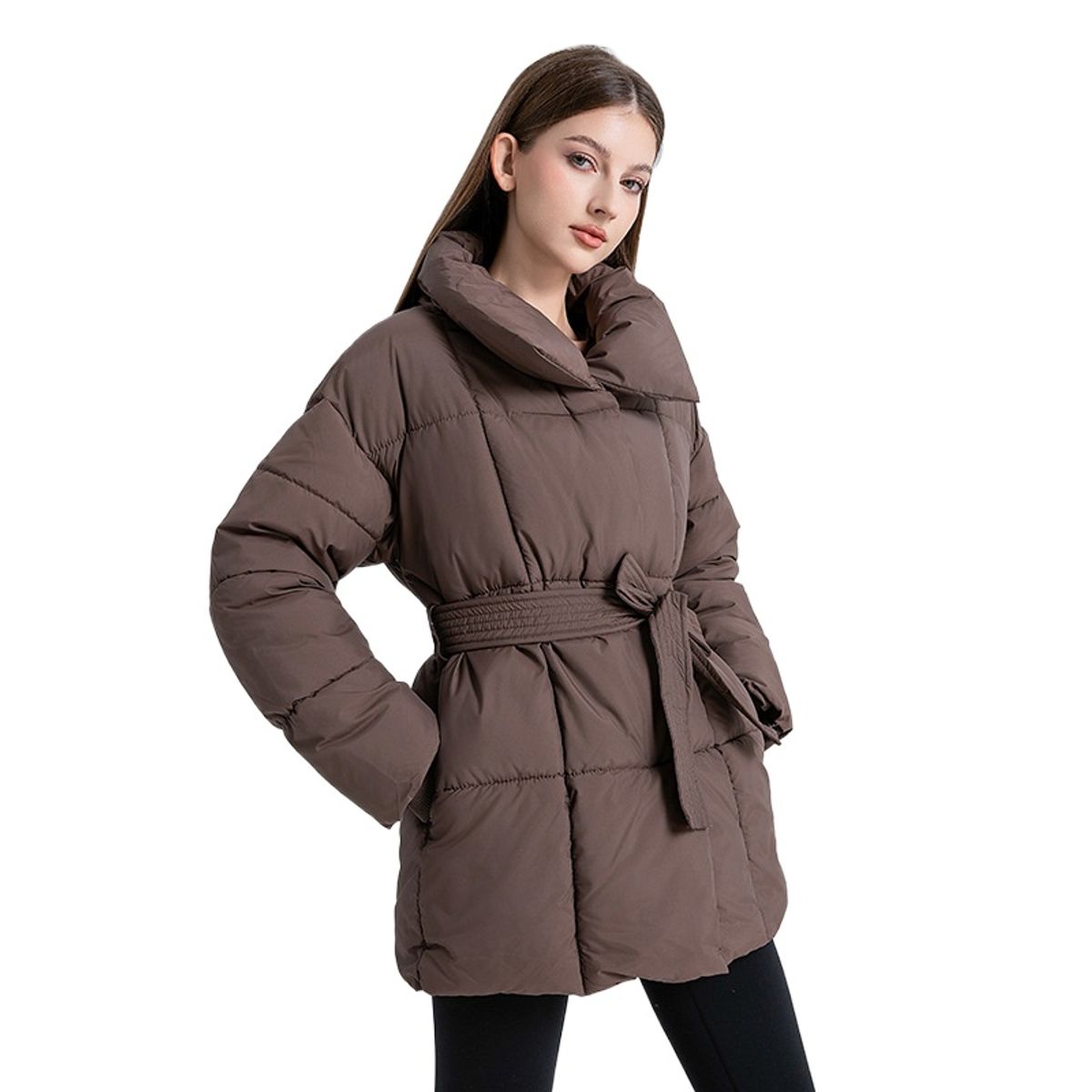 TIOZONEY Parka Manga Larga Mujer - Café | Falabella Chile