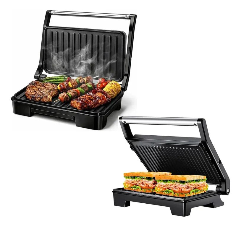 EVERSO Sandwichera Grill Doble Nubeta Parilla 1000w Antiadherente ...