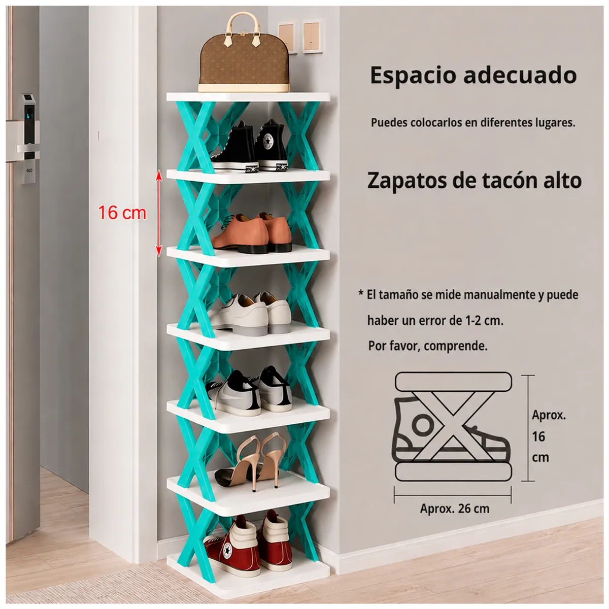 IRM Zapatero Organizador De Zapatos 7 Niveles Apilable Armable Plastico ...