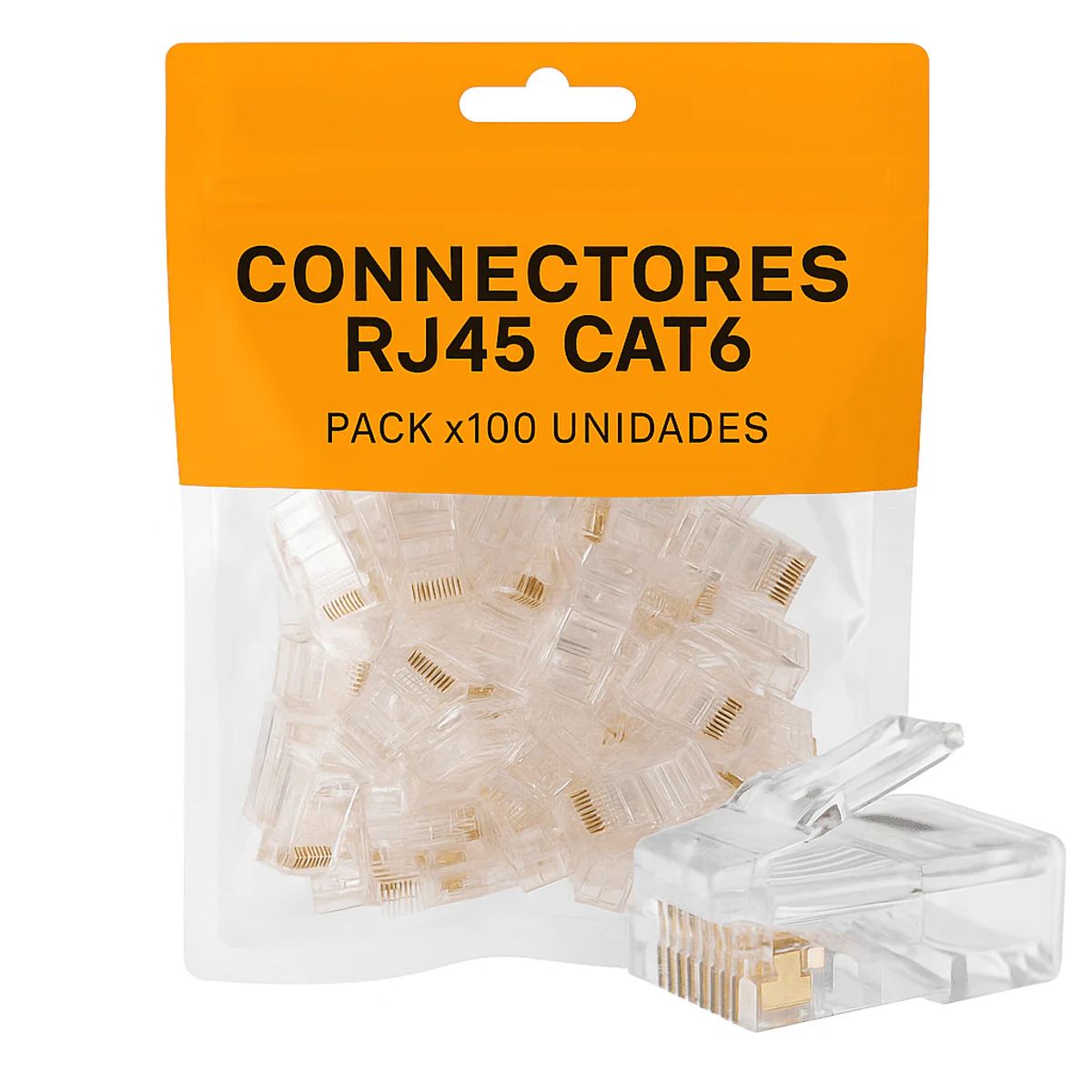 GENERICO Conectores RJ45 Cat6 Pack 100 Unidades Alta Velocidad ...