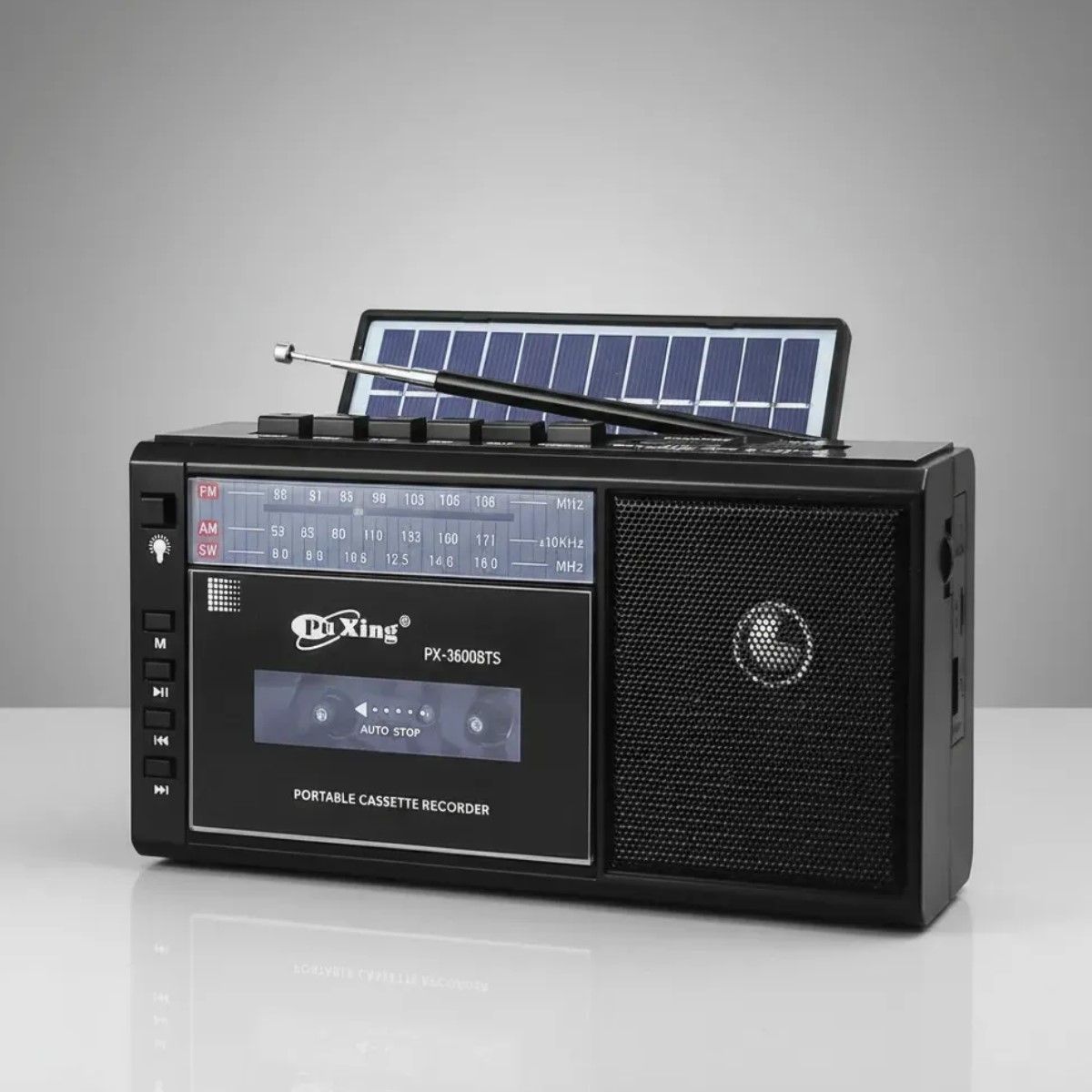 GENERICO Radio Solar Cassette Bluetooth Vintage Amfm Sd Recargable ...