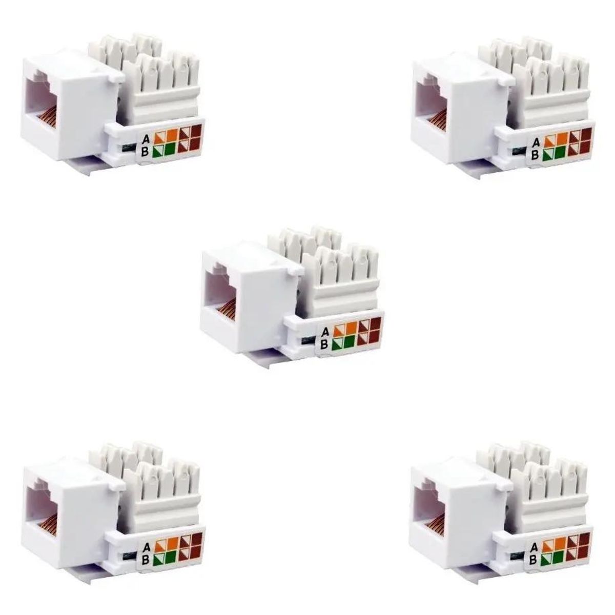 GENERICO Pack 5 módulos hembra RJ45 Cat 6 para tapa muro | Falabella Chile