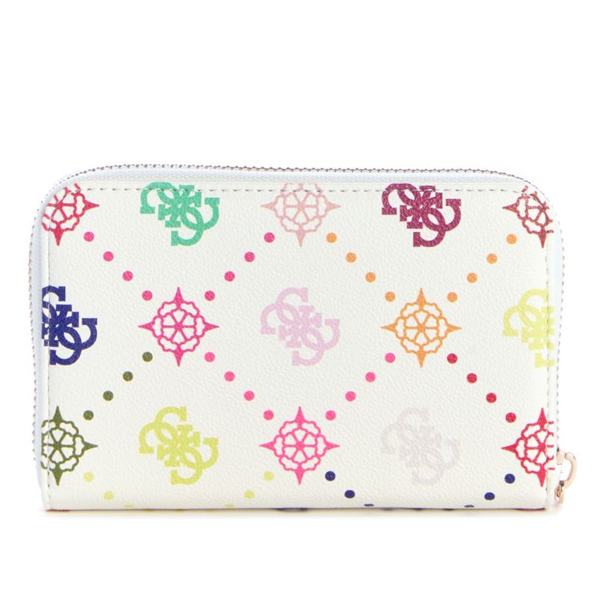 GUESS Billetera Emelie Logo Slg Med Zip Around Blanco | Falabella Chile