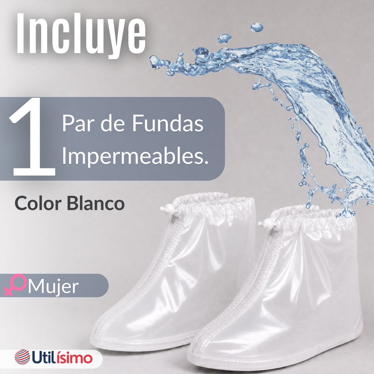 UTILISIMO Fundas Cubre Calzado Impermeables Aislante Lluvia Blanco ...