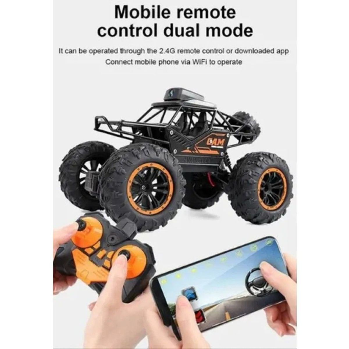 GENERICO Carrito De Control Remoto 4x4 Con Cámara Wifi Hd Negro Negro ...