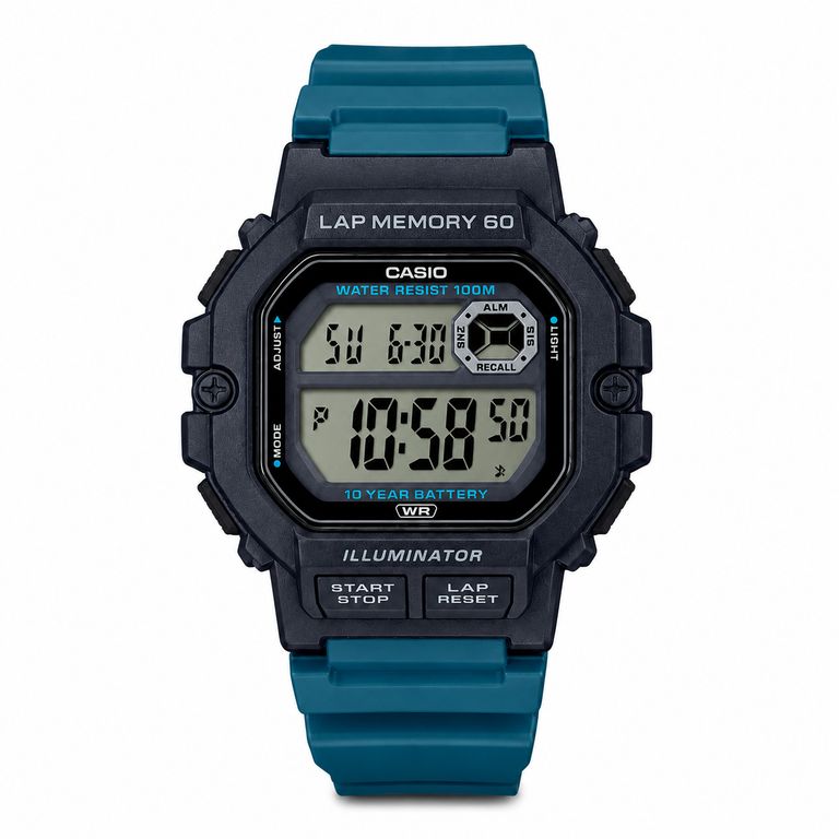 CASIO Reloj de pulsera Casio caballero WS-1400H-3AV correa turquesa ...