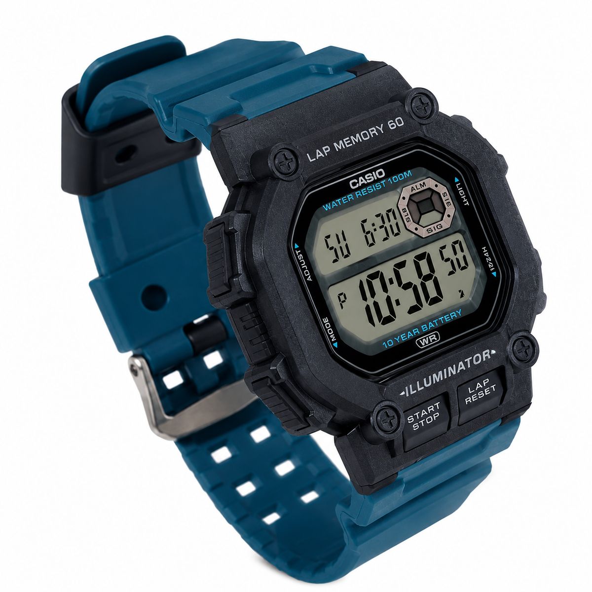 CASIO Reloj de pulsera Casio caballero WS-1400H-3AV correa turquesa ...