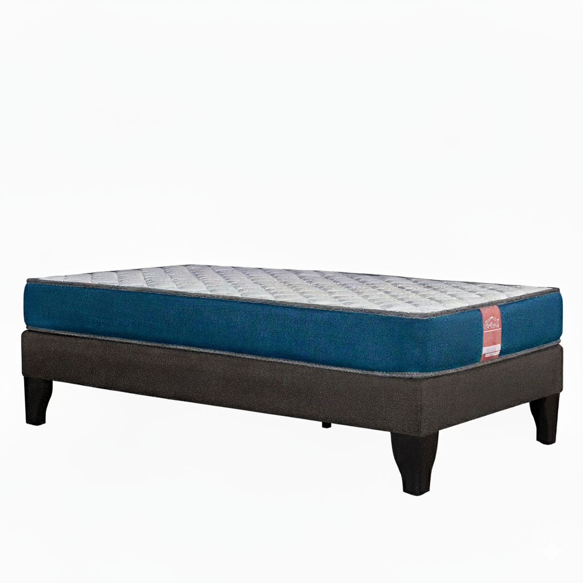 COLBOX Cama Europea America Azul 20 cm Tela Chocolate 1 PL | Falabella ...
