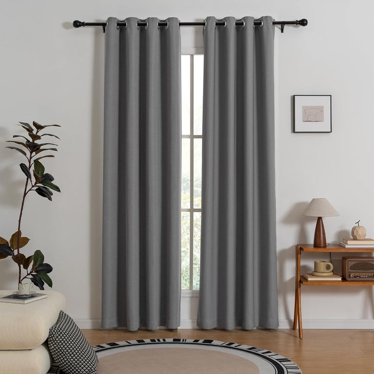HAPPY LIVING Cortina Blackout Térmica Living Dormitorio 140x240 GRIS ...