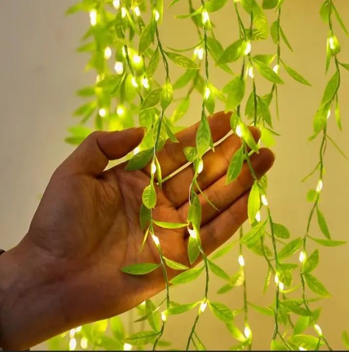 GENERICO Enredadera Hoja Artificial Cortina 3x1m Solar Led Luz Cálida ...