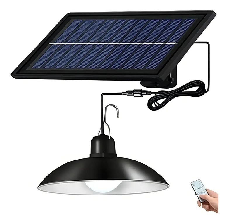 GENERICO Lámpara Solar LED de Pared con Panel y Control Remoto ...