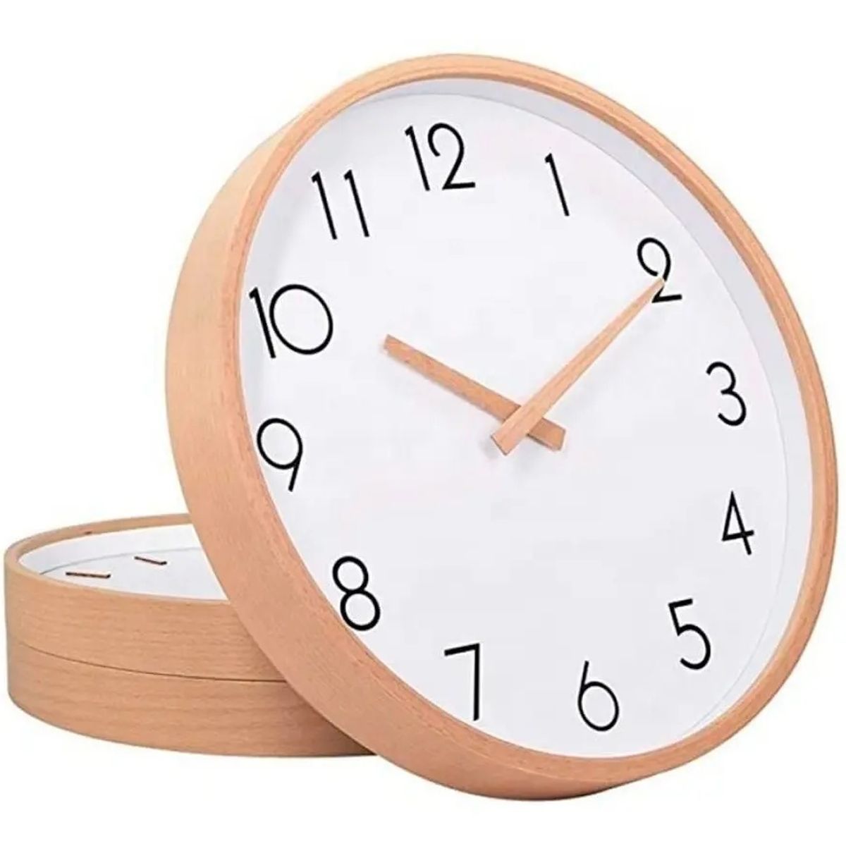 GENERICO Reloj de Muralla Redondo Madera Clara Análogo | Falabella Chile