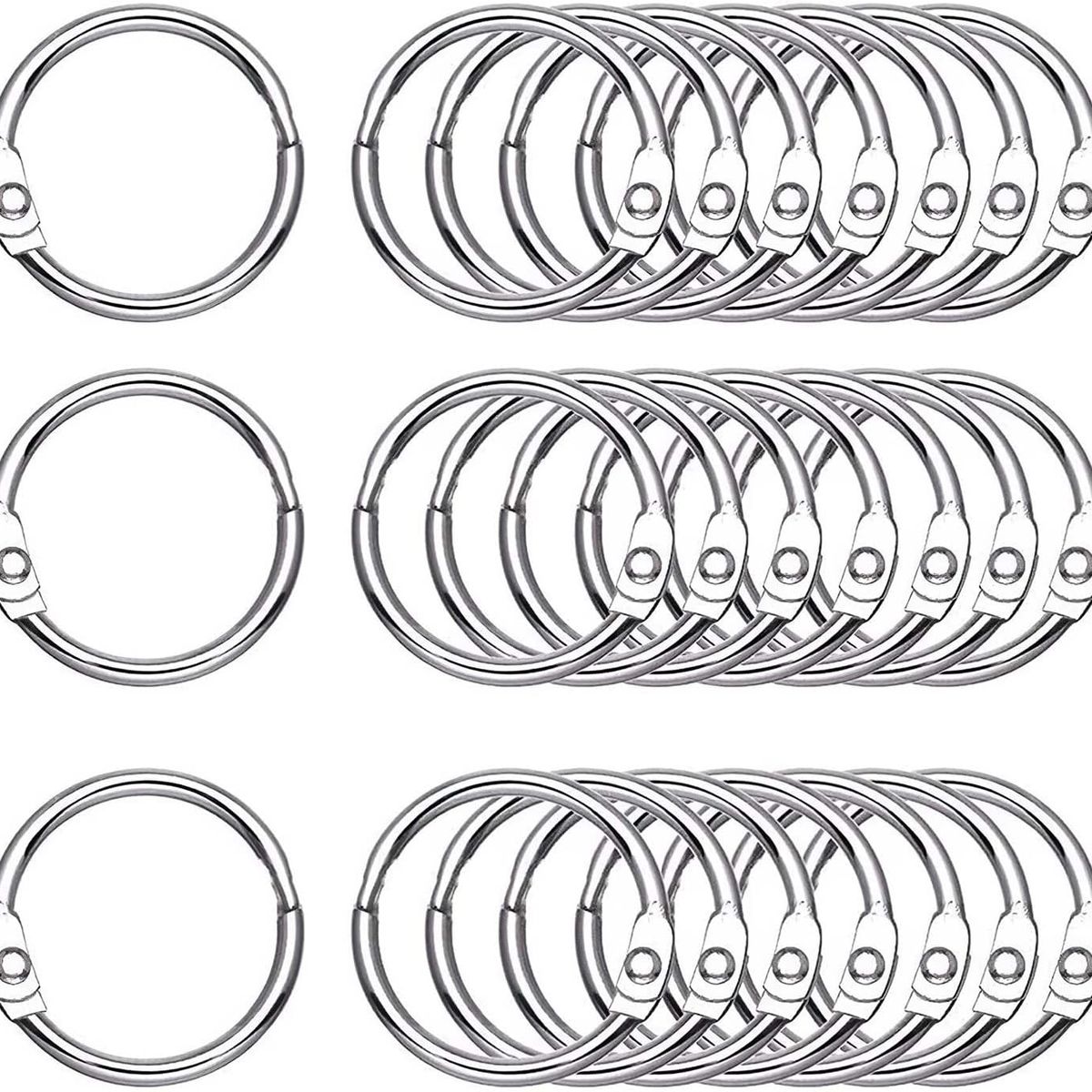 KUANGYE 100 Unidades Anillos De Encuadernación 25 Mm Llavero Argolla ...