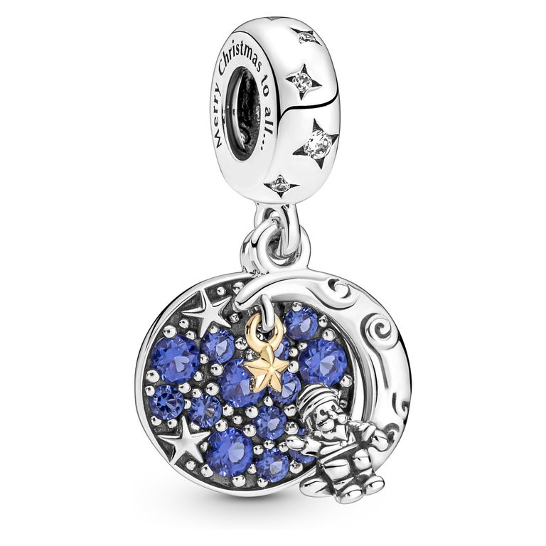 PANDORA Charm Colgante Doble Santa Claus En La Luna Mujer Pandora ...