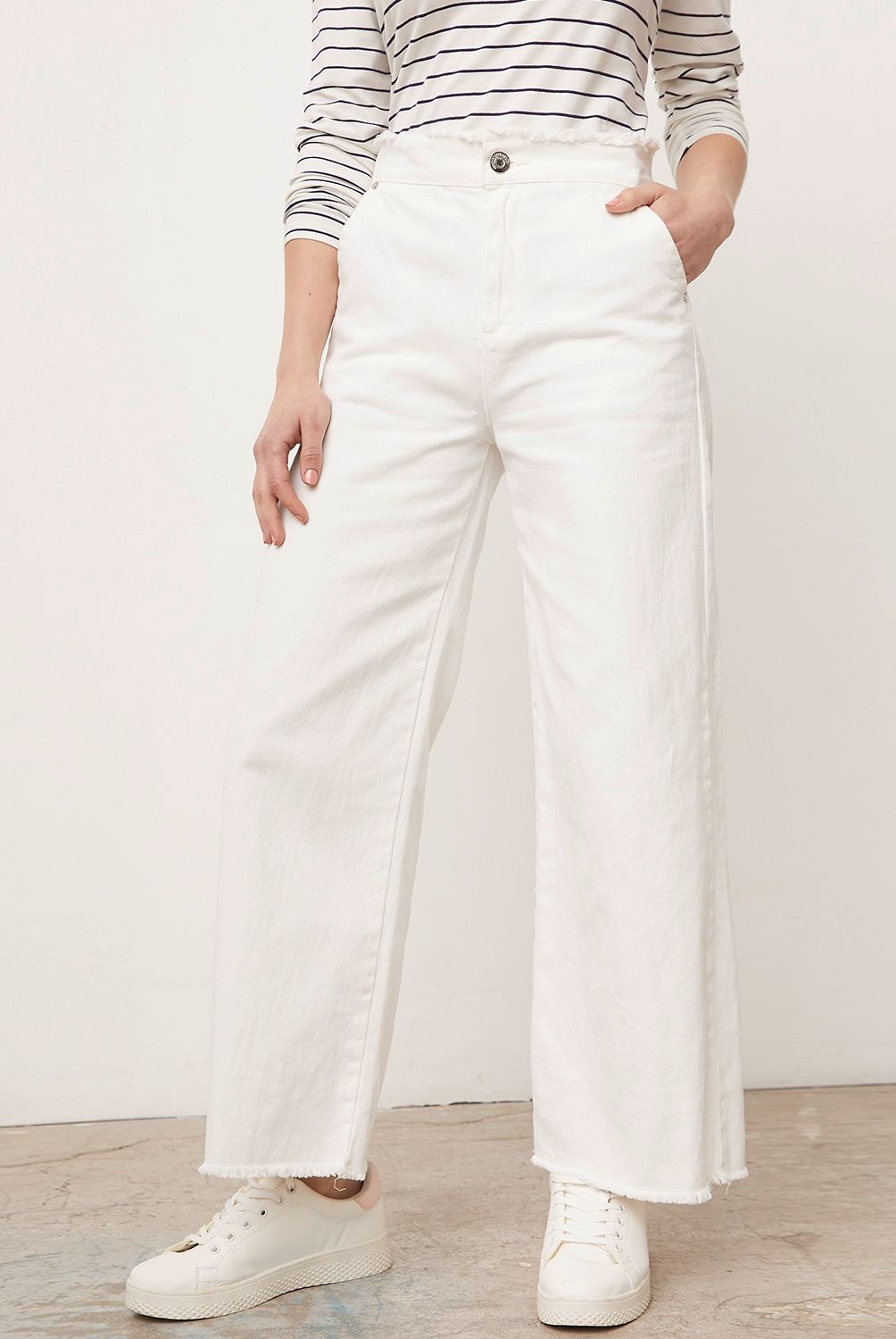 UNIVERSITY CLUB University Club Jeans Wide Leg Tiro Alto Denim Mujer ...