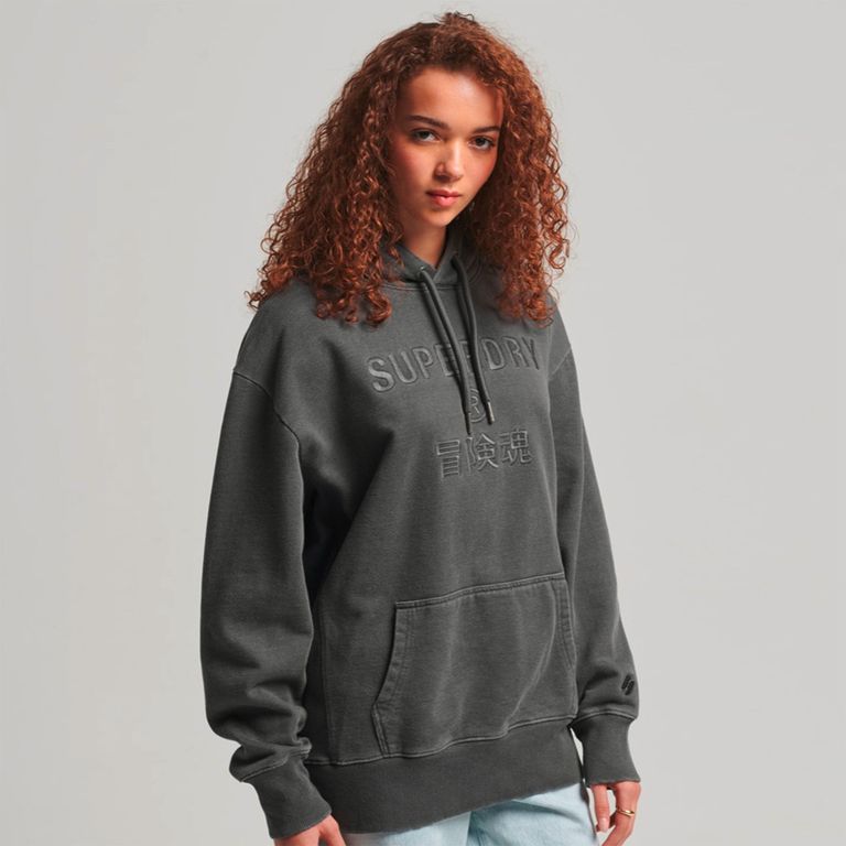 SUPERDRY Superdry Polerón Oversize De Hilo Teñido En Prenda Con Capucha ...