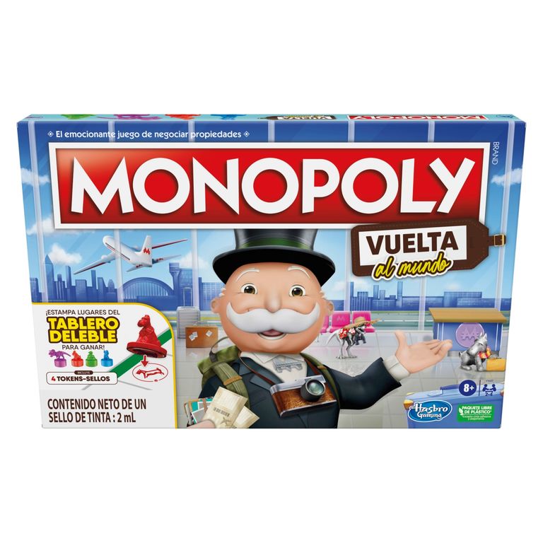 MONOPOLY Juego de Mesa Monopoly Vuelta Al Mundo | Falabella Chile