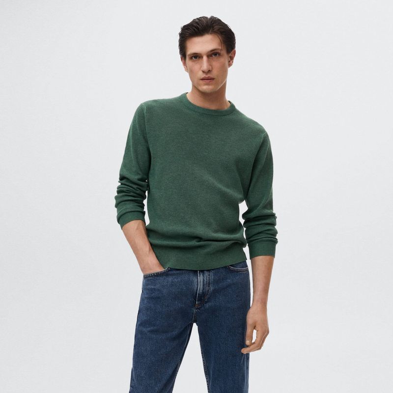 MANGO MAN Mango Man Sweater Algodón Estructura Hombre | falabella.com