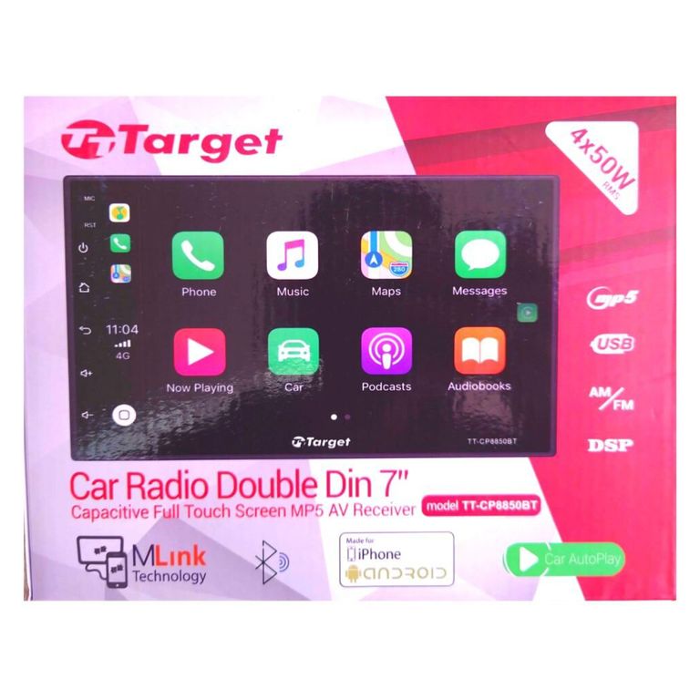 TARGET Radio Auto TT-CP8850BT Car Play Mirror Link mando | falabella.com