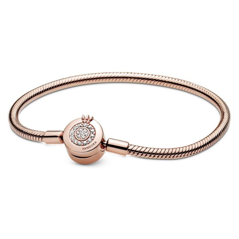 PANDORA Brazalete Diseño Cadena De Serpiente O Coronada Brillante De ...