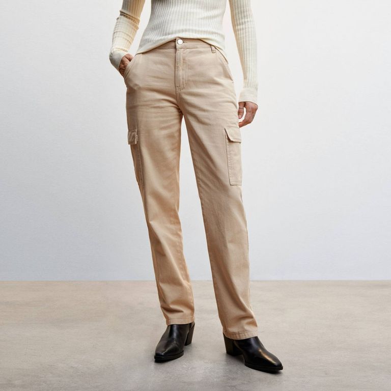 MANGO Jeans Cargo Newcargo Tiro Medio Mujer Mango | falabella.com