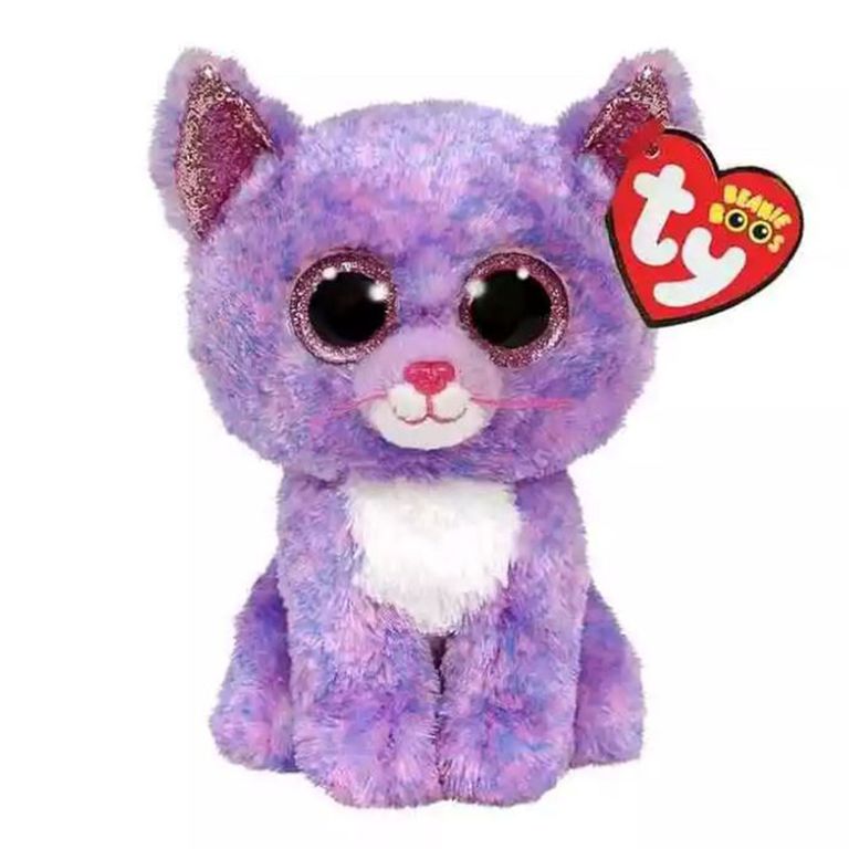 TY - Peluche Cassidy Cat Lavender | Ofertitas