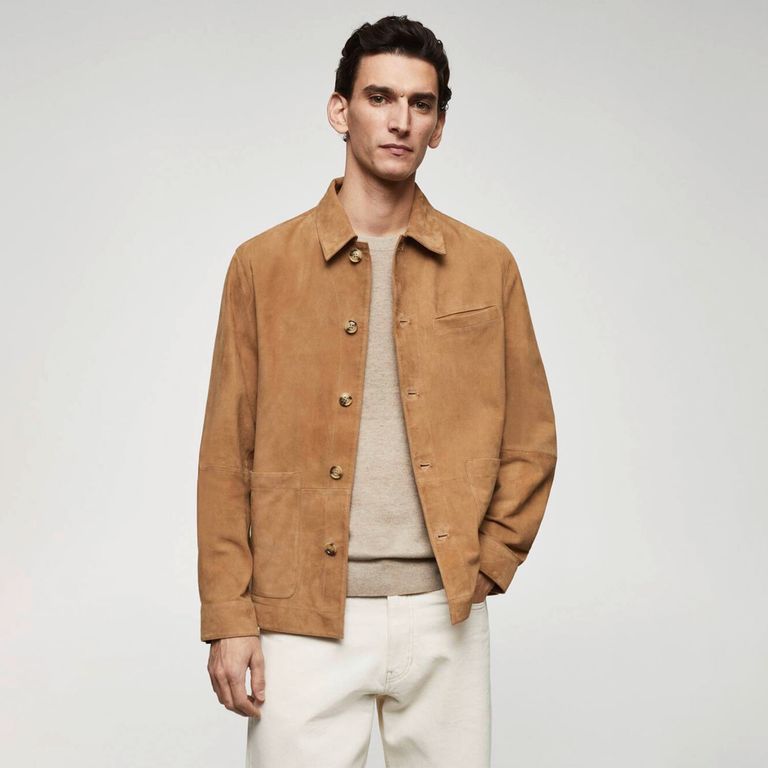 MANGO MAN Sobrecamisa Piel Ante Bolsillo Hombre Mango Man | falabella.com