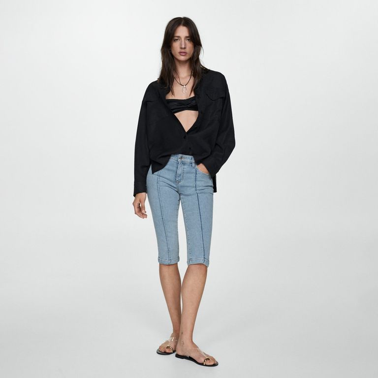 MANGO Jeans Capri Lora Mujer Mango | Falabella Chile