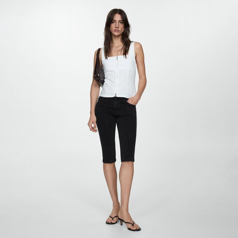 MANGO Jeans Capri Lora Mujer Mango | Falabella Chile