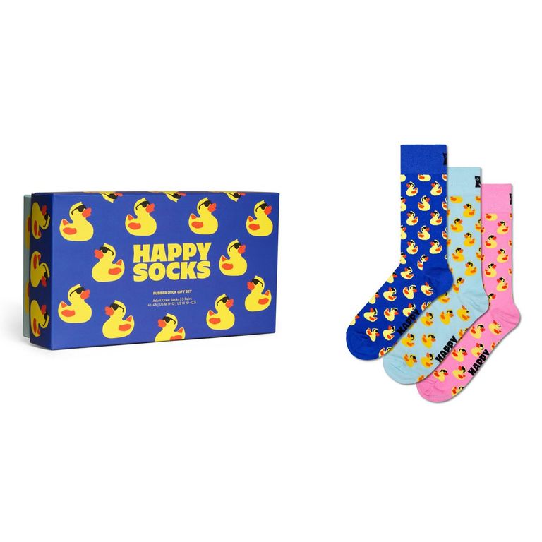 HAPPY SOCKS Pack 3 Calcetines Rubber Duck Hombre Happy Socks ...