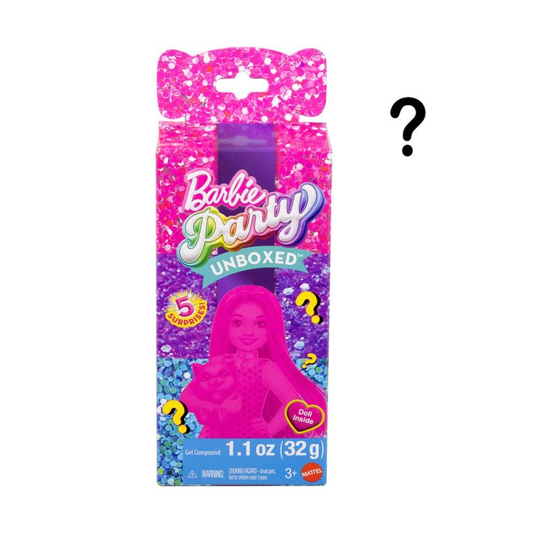 BARBIE Party Unboxed Muñeca Chelsea Fiesta Glamour Sorpresa Barbie ...