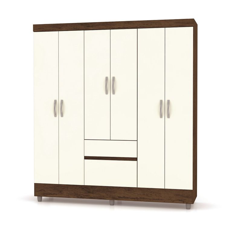 JDO & DESIGN Clóset 6 Puertas 2 Cajones Imbuia Champagne Jdo & Design ...