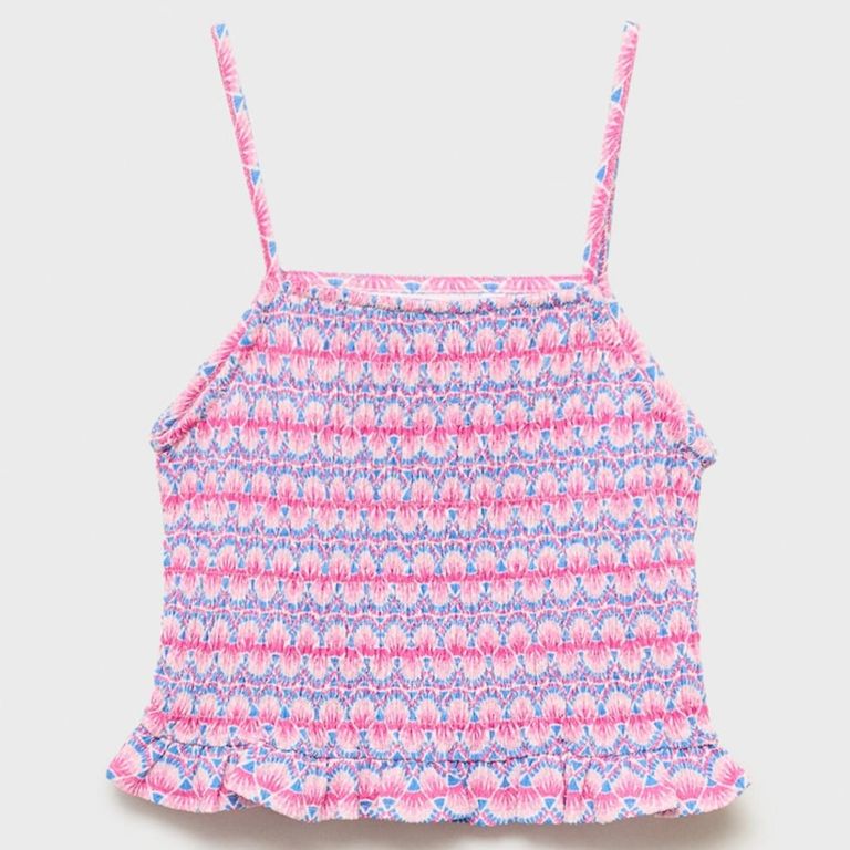 MANGO KIDS Top Fruncido Estampado Niña Mango Kids | falabella.com