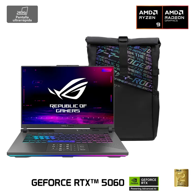 ASUS - Notebook Gamer ROG Strix G16 G614 AMD Ryzen 9 NVIDIA GeForce RTX ...
