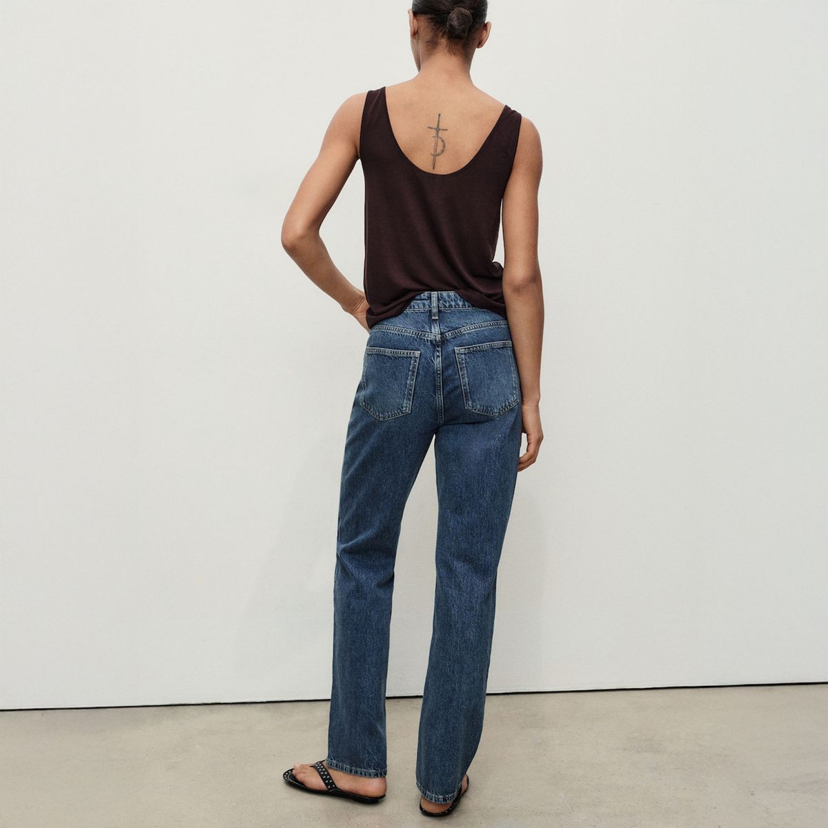 MANGO Jeans Straight Tiro Alto Mujer Mango | falabella.com