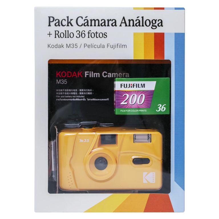 KODAK Pack Cámara Análoga M35 Kodak con Rollo 36 Fotos | falabella.com