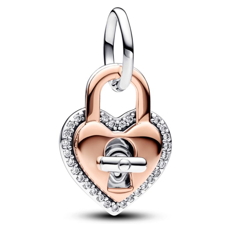 PANDORA Charm Corazón Candado Giratorio Pandora Mujer Pandora ...