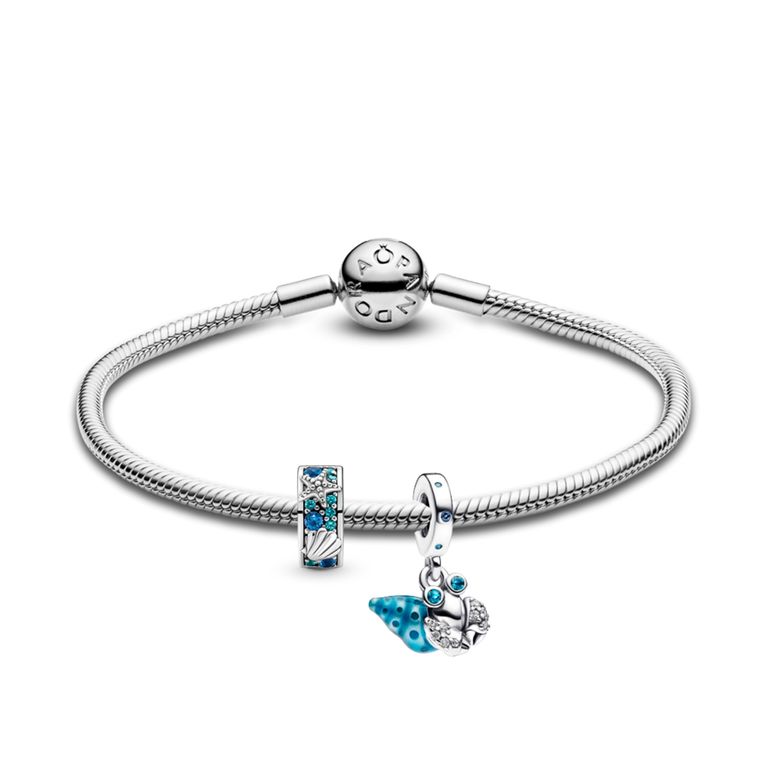 PANDORA Pulsera Gift Set Cangrejo Y Clip De Plata Mujer Pandora ...