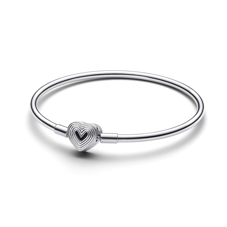 PANDORA Brazalete Rigido Corazón Plata Mujer Pandora | falabella.com
