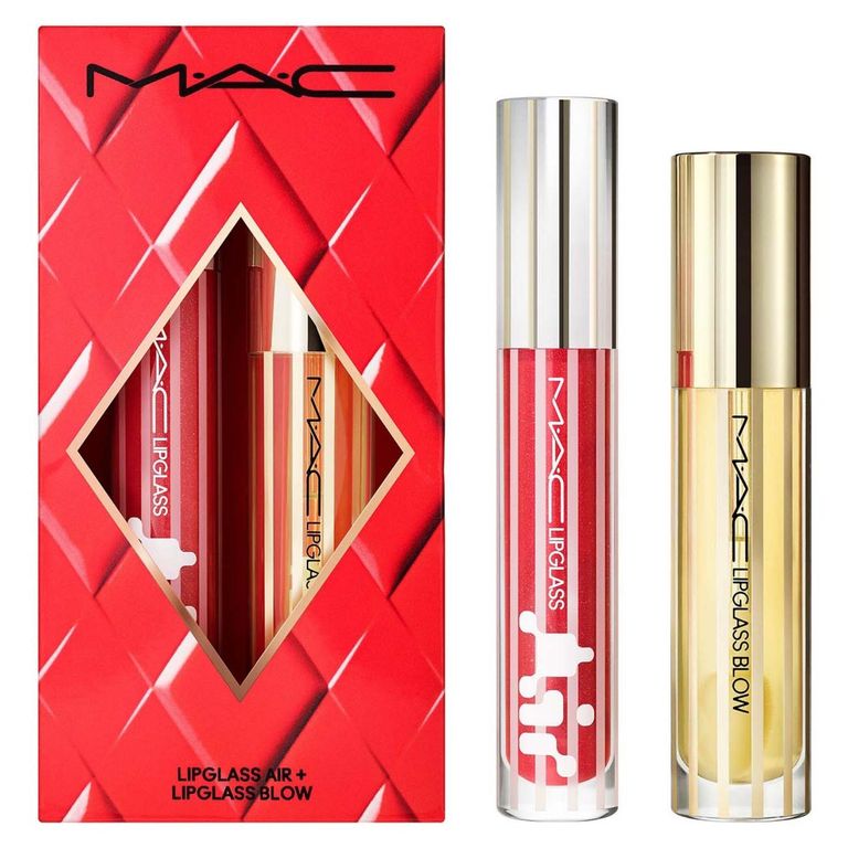 MAC Set de Maquillaje de Labios MAC Blowing Air Kisses Glossy Lips Duo ...