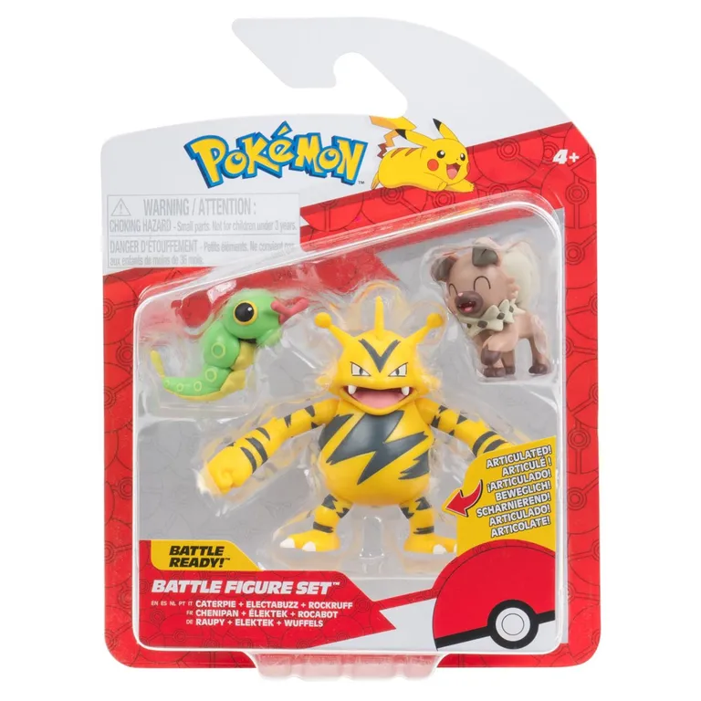 POKEMON Pack 3 Figuras Cater Rock Y Eléctrico Pokemon | Falabella Chile