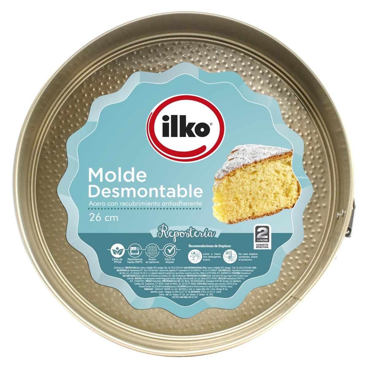 ILKO Molde Redondo 26 Cm Gold Ilko | Falabella Chile