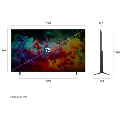 Lg 75"" Ai Mini Led Qned70 Evo 4K 2026 + Magic Remote