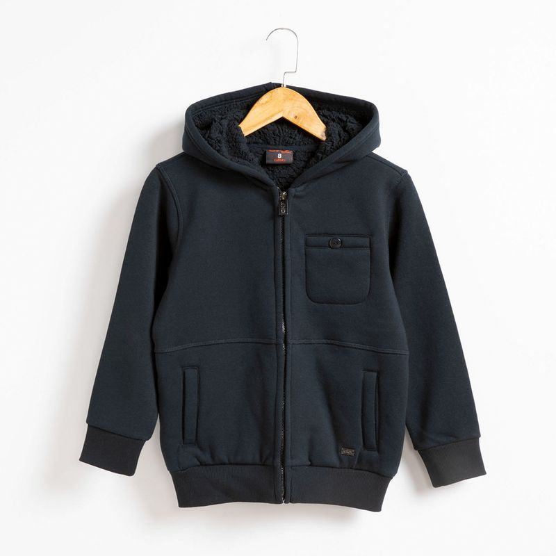 COLLOKY Colloky Poleron Escolar, 60% Algodón 40% Poliester, Con Gorro , Cuerpo Interior Polar ...